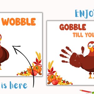 Thanksgiving Handprint Footprint Craft Bundle, Fall Printable Footprint ...