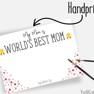 Mothers Day Handprint Craft , Best Mom Mother Day Handprint Footprint ...
