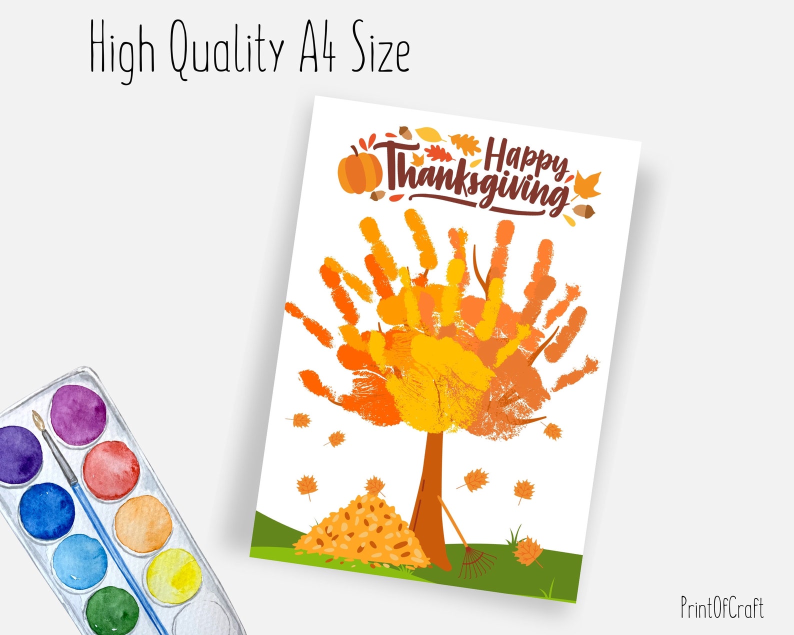 Thanksgiving Handprint Craft, Baby Fall Art, Preschool Thanksgiving ...