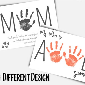 Mothers Day Handprint Craft Bundle, Mother Day Grandmother Handprint ...