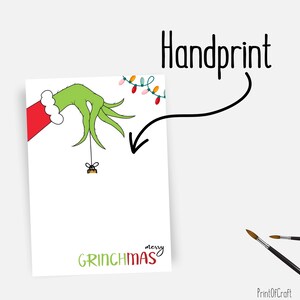 Christmas Handprint Footprint DIY Art Craft Bundle, Merry Grinchmas ...
