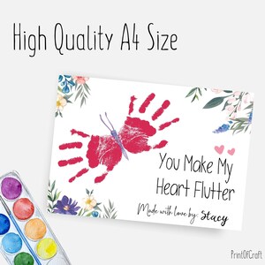 Printable Valentine's Day Handprint Craft, Valentines Day Handprint ...