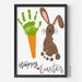 Easter Bunny Carrot Handprint Footprint Art Craft, Handprint Footprint ...