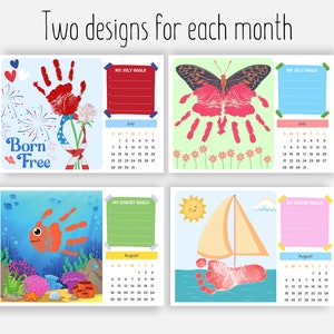2025 Calendar Handprint Footprint, Handprint Art Craft, Baby Kids ...