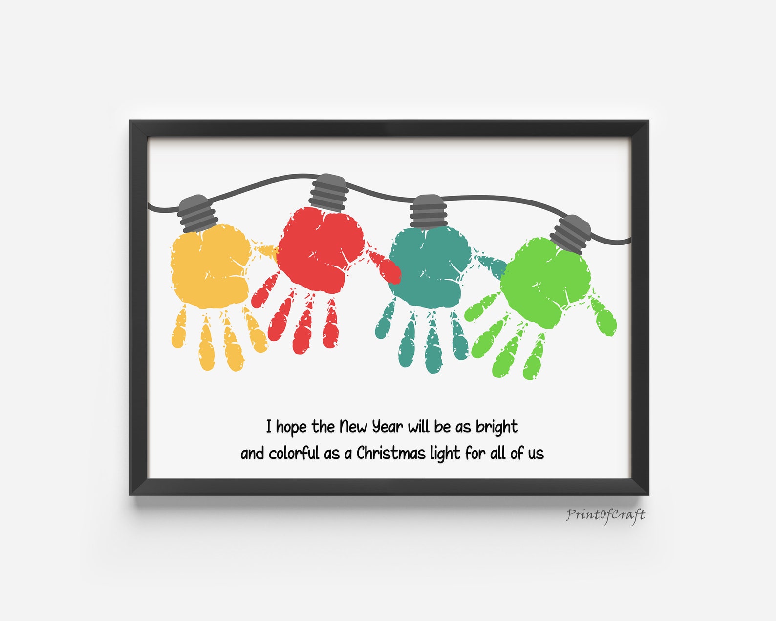 Christmas Handprint Art Craft Christmas Footprint DIY Decor - Etsy