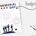 Memorial Day Handprint Art Craft, Happy Memorial Day, Printable DIY ...