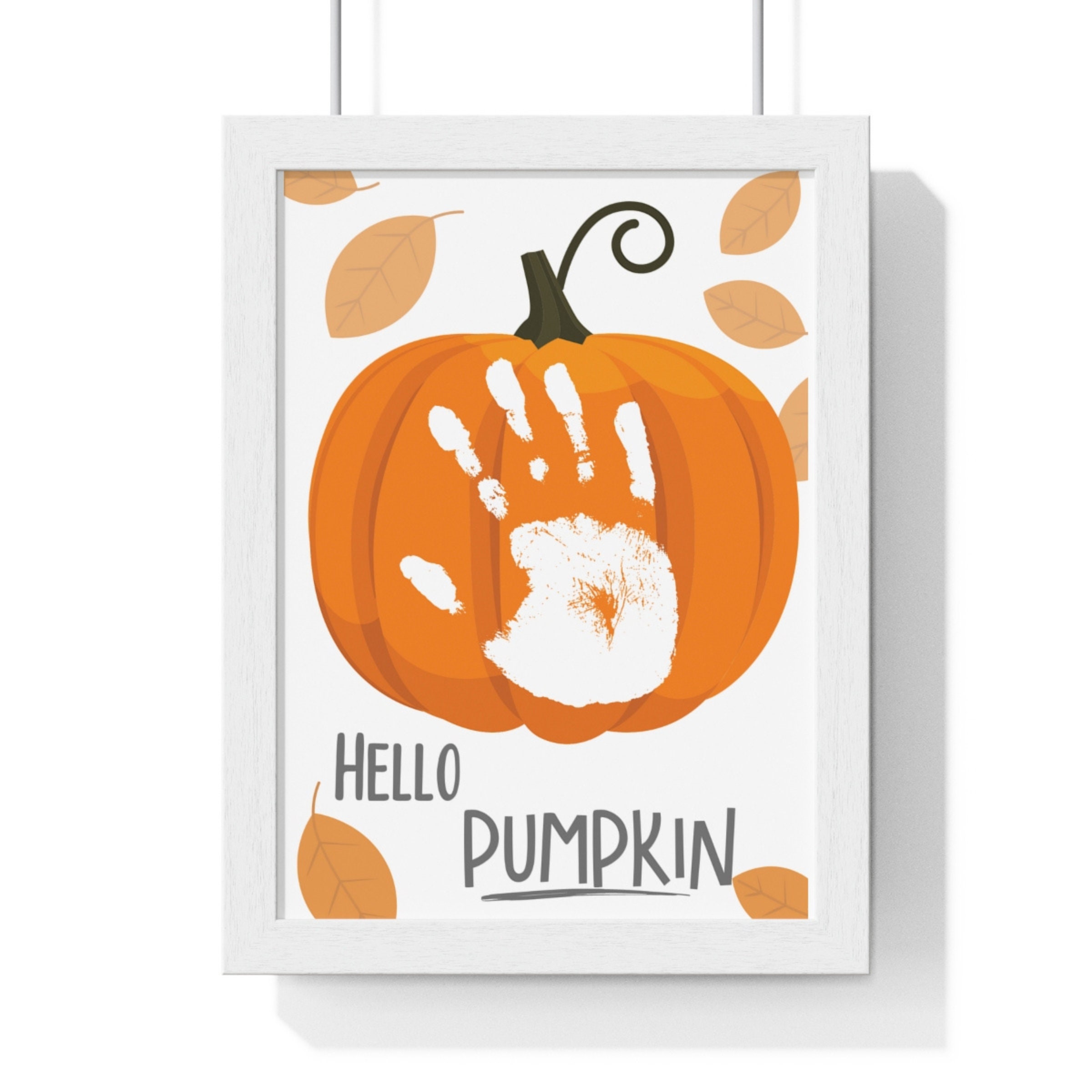 Hello Pumpkin Handprint Art Pumpkin Handprint Craft Kids - Etsy