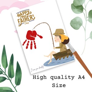 Father's Day Handprint Footprint Craft Bundle, Handprint Art Craft ...