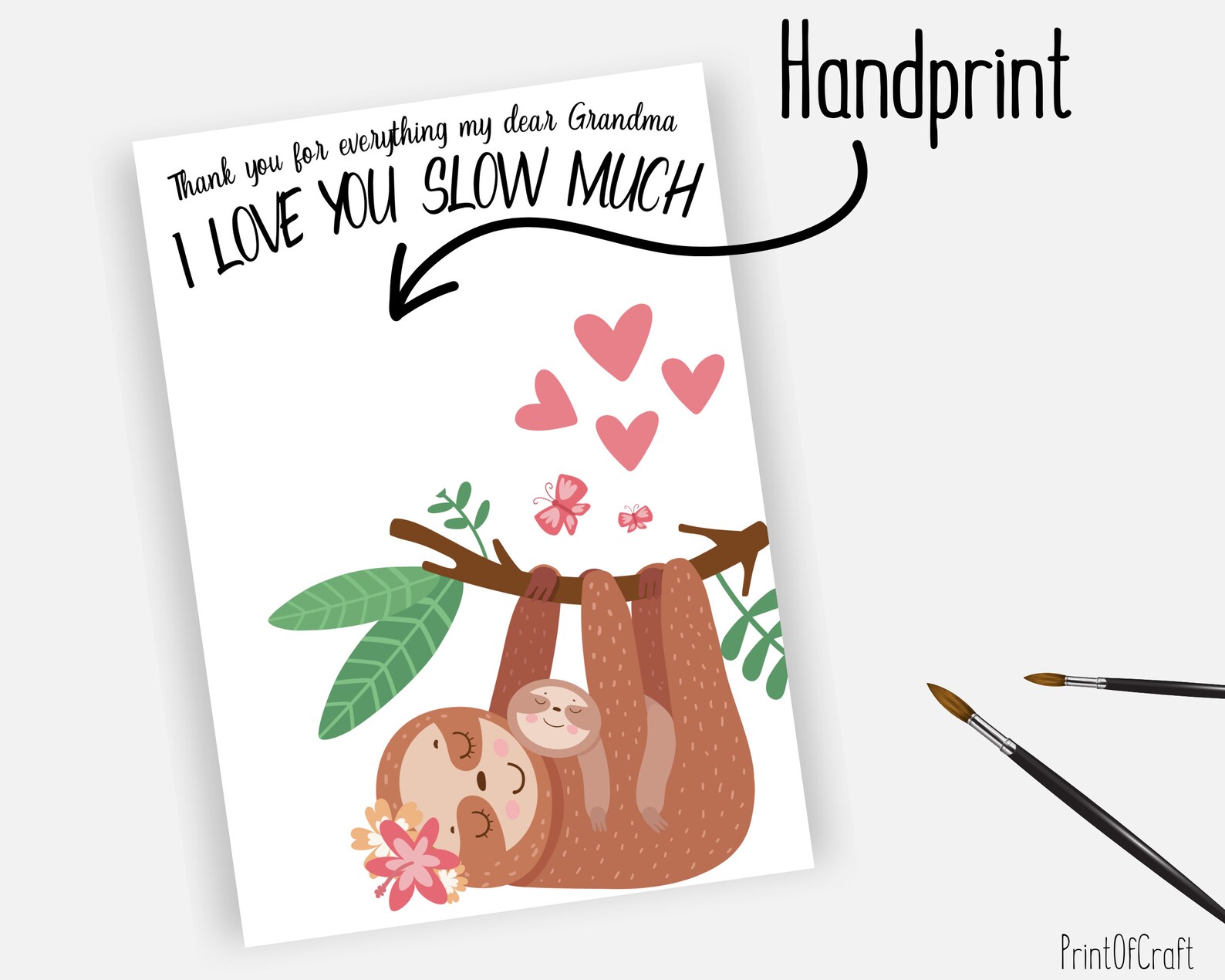 Grandparents Day Handprint Footprint Art Craft, Grandparents Day DIY ...