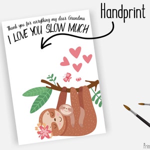 Grandparents Day Handprint Footprint Art Craft, Grandparents Day DIY ...