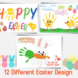 Easter Handprint Footprint Bundle Craft, Easter Handprint Art ...