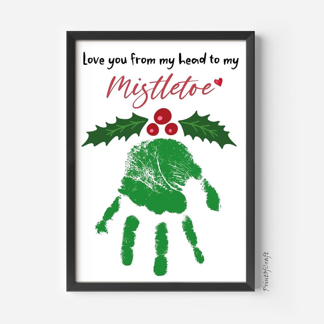 Mistletoe Christmas Handprint Art Craft, Christmas Activity for Baby ...
