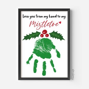 Mistletoe Christmas Handprint Art Craft, Christmas Activity for Baby ...