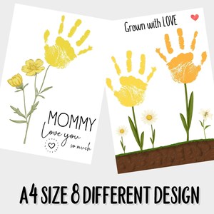 Mother's Day Handprint Craft Bundle, Mother's Day Flowers Grandmother ...