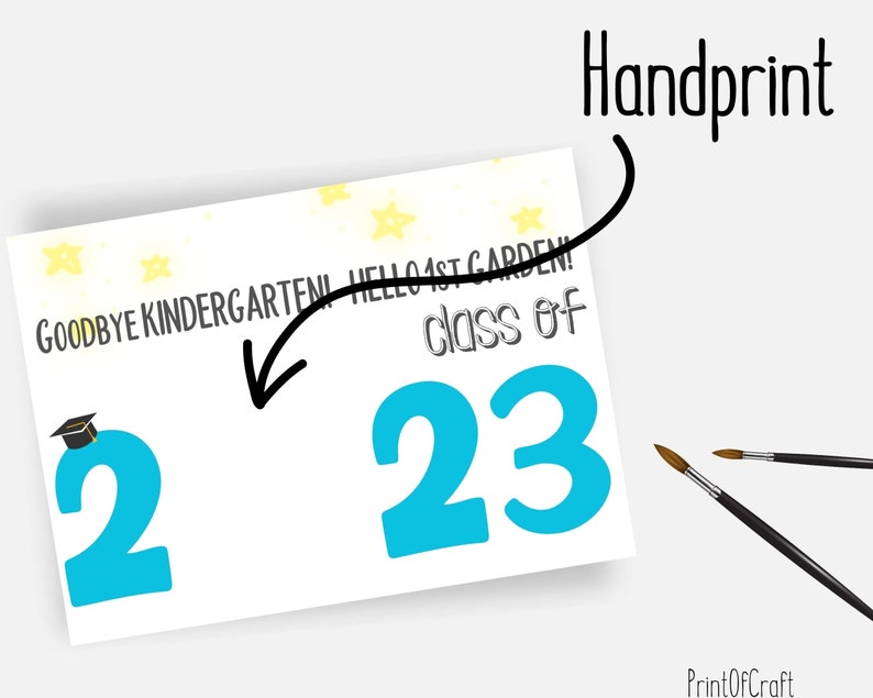 Kindergarten Graduation Handprint Art Craft Handprint - Etsy