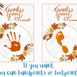 Thanksgiving Decor Handprint Footprint Art, Autumn Thanksgiving ...