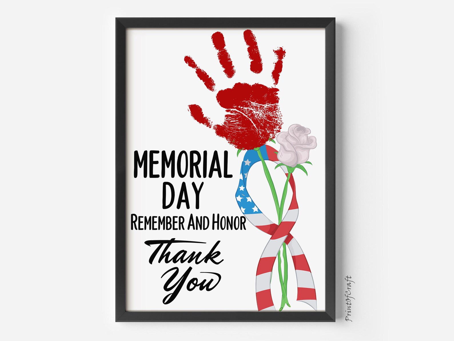 Kids Handprint for Memorial Day, Handprint Preschool Kids Craft ...