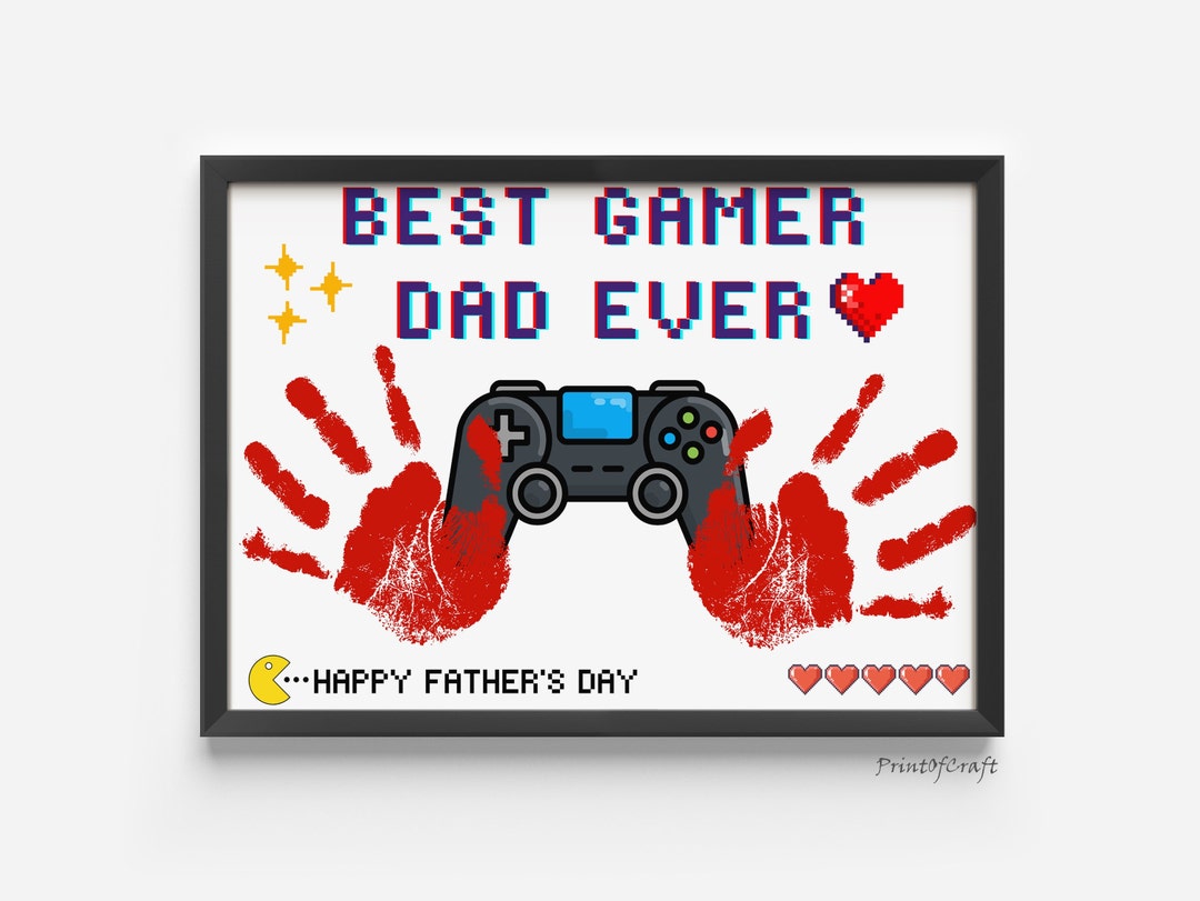 Dad Footprint Handprint Craft for Fathers Day Gift, Printable Kids ...