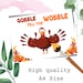 Gobble Till You Wobble Handprint Thanksgiving Art, Preschool Printable ...