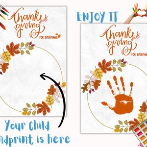 Thanksgiving Decor Handprint Footprint Art, Autumn Thanksgiving ...