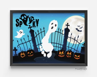 Halloween Handprint Art Printable Bundle - Etsy