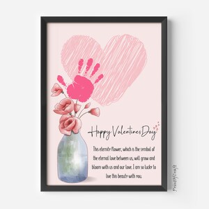 Valentines Day Handprint Footprint Craft, Love Handprint Art Craft ...