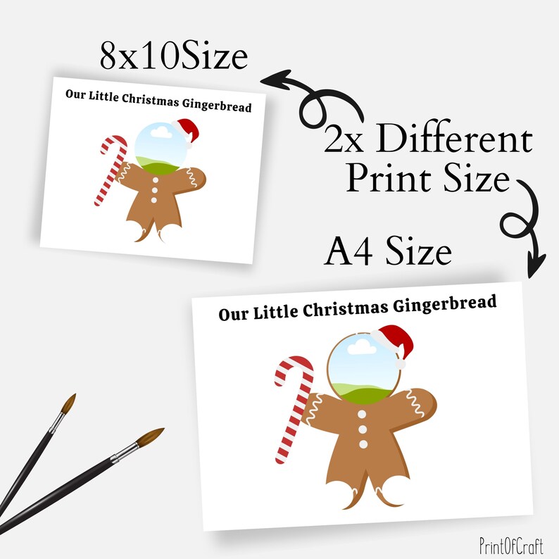 Christmas Handprint Craft, Christmas Gingerbread Footprint Art ...