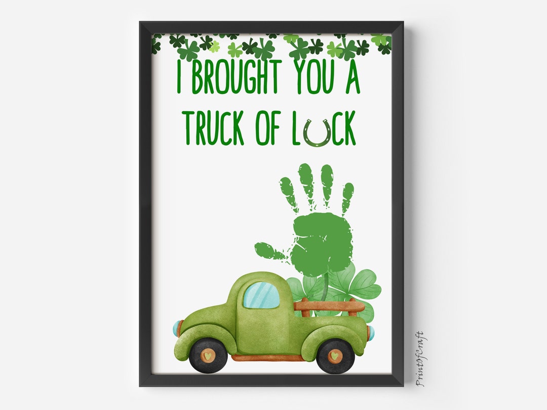 St Patrick's Handprint Footprint Art Craft, Printable St Patrick's Day ...