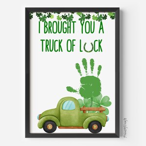 St Patrick's Handprint Footprint Art Craft, Printable St Patrick's Day ...