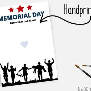 Memorial Day Handprint Art, Happy Memorial Day Handprint Craft ...