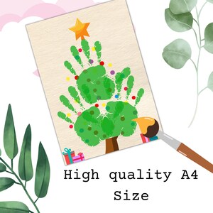 Christmas Handprint Art Craft, Christmas Footprint DIY Decor, Printable ...