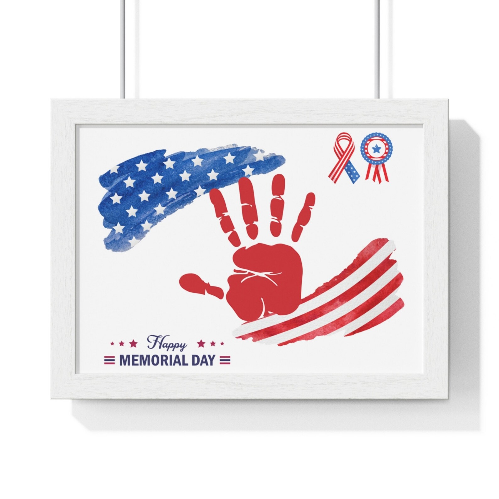 Memorial Day Handprint Digital Print Kids Handprint for | Etsy