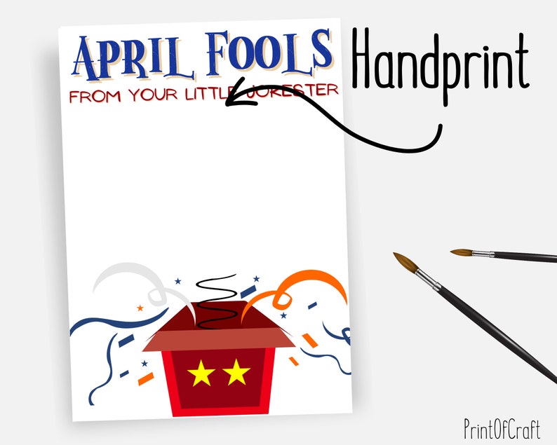 April Fools Day Craft Handprint Art Toddler 1st April - Etsy