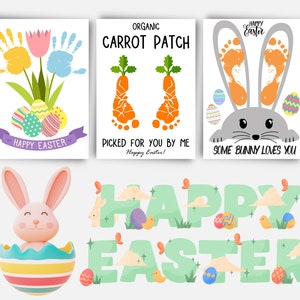 Easter Handprint Footprint Bundle Craft, Easter Handprint Art ...