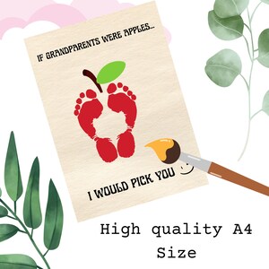 Apple Grandparents Day Craft, Grandparents Day Handprint, Grandparents ...