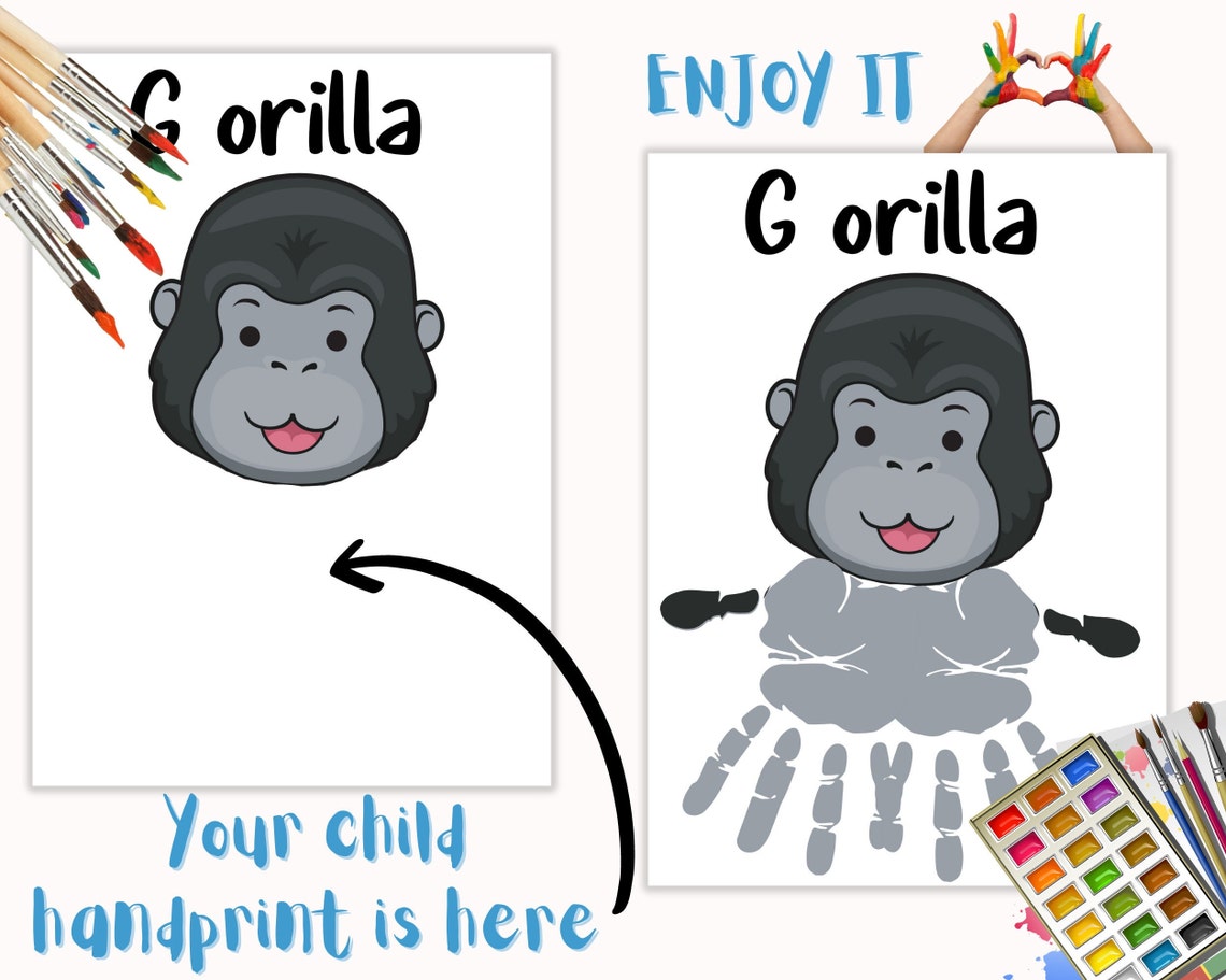 Alphabet Handprint Art Printable Craft, My Handprint Footprint Book ...