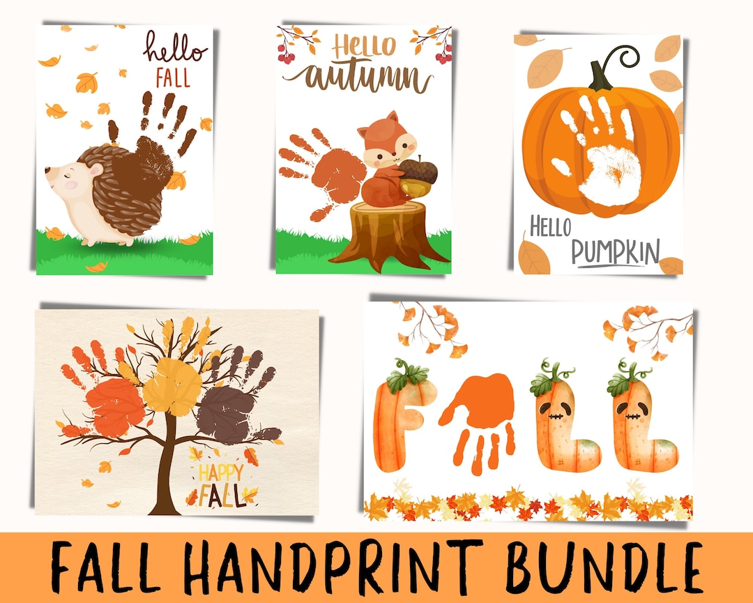 Fall Handprint Keepsake Art, Fall Greeting Card, Fall Craft Activities ...