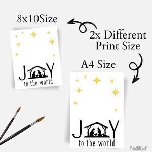 Christmas Handprint Art Craft, Christmas Joy to the World DIY Decor ...