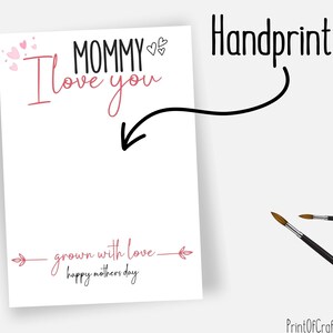 Mothers Day Grandmother Handprint Art Craft, Mothers Day Gift for ...