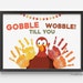 Gobble Till You Wobble Handprint Thanksgiving Art Preschool - Etsy
