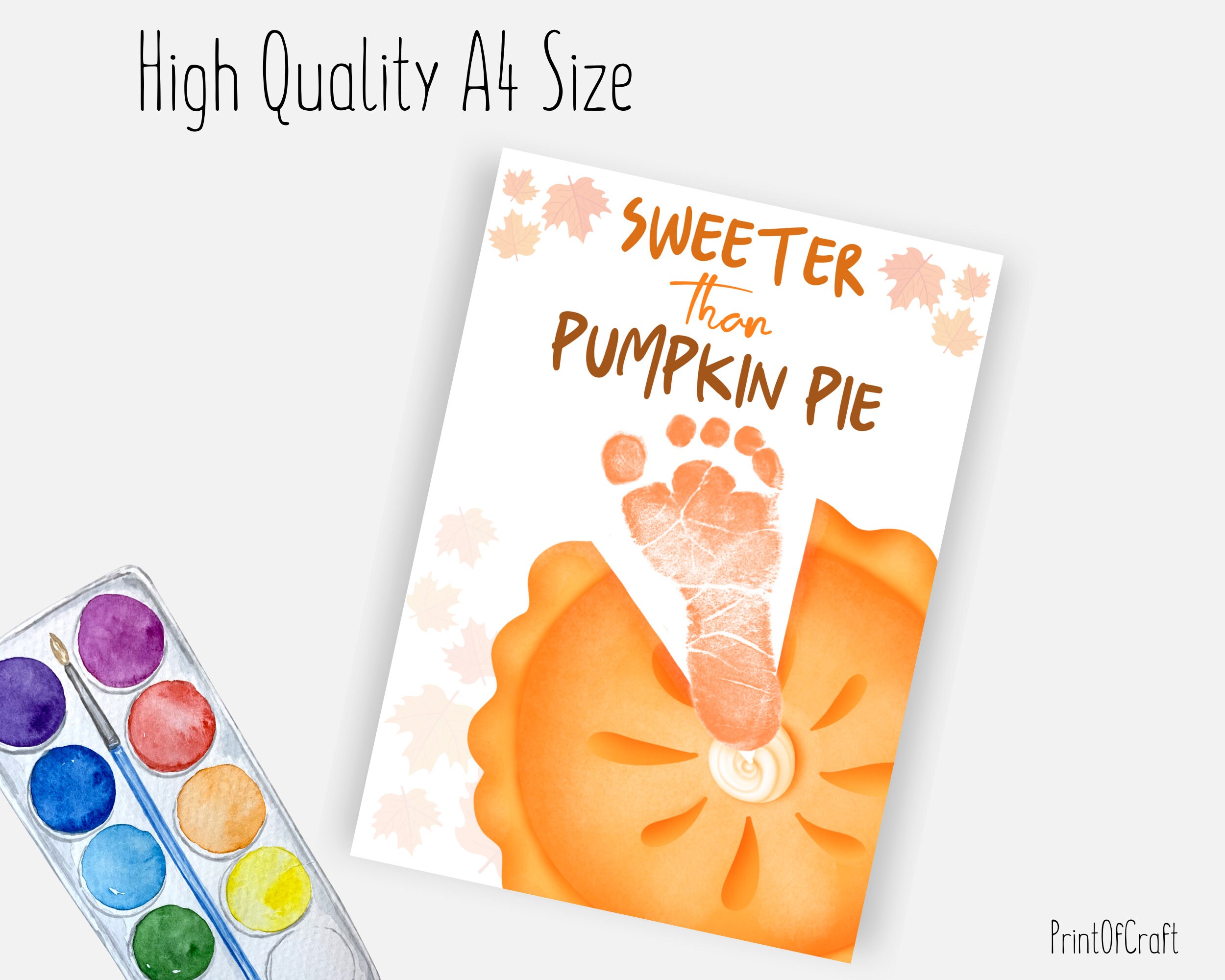 Pumpkin Footprint Art, Thanksgiving Craft Activities, Autumn Activity ...
