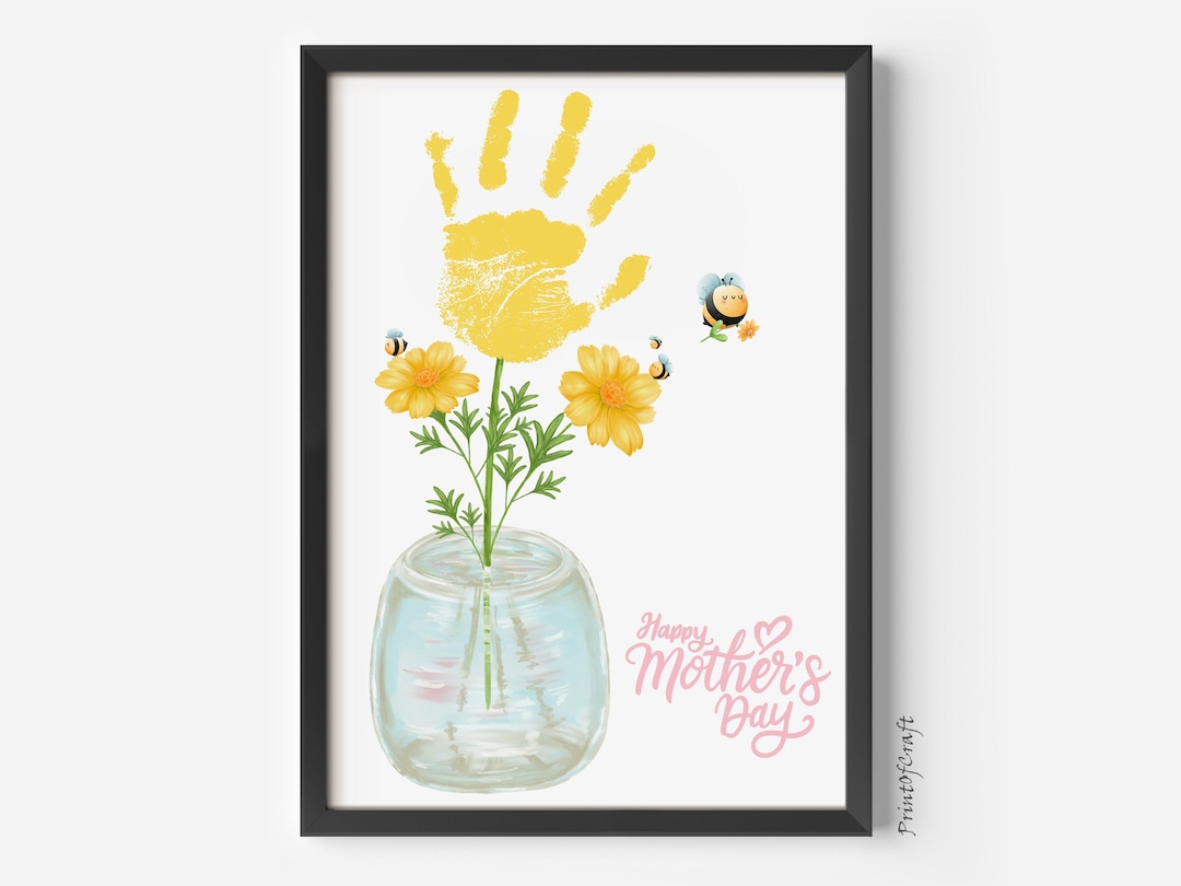 Mothers Day Handprint Art Craft, Handprint Footprint Flower Mother Day ...