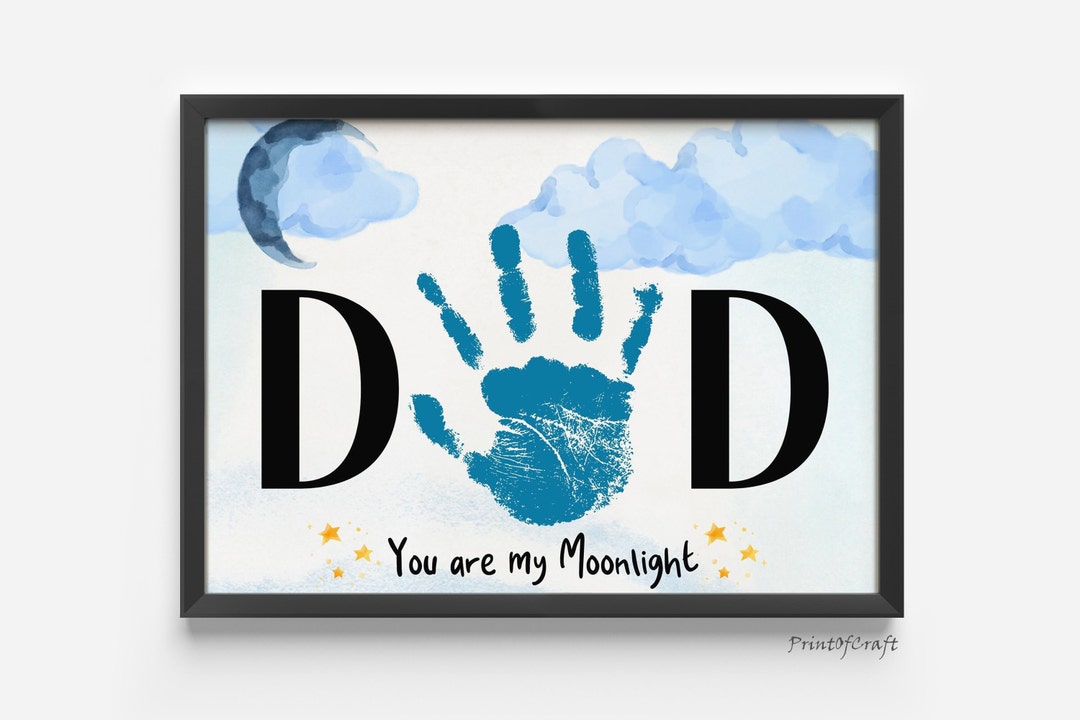 Father's Day Dad Handprint Footprint Art Craft, Handprint Footprint ...