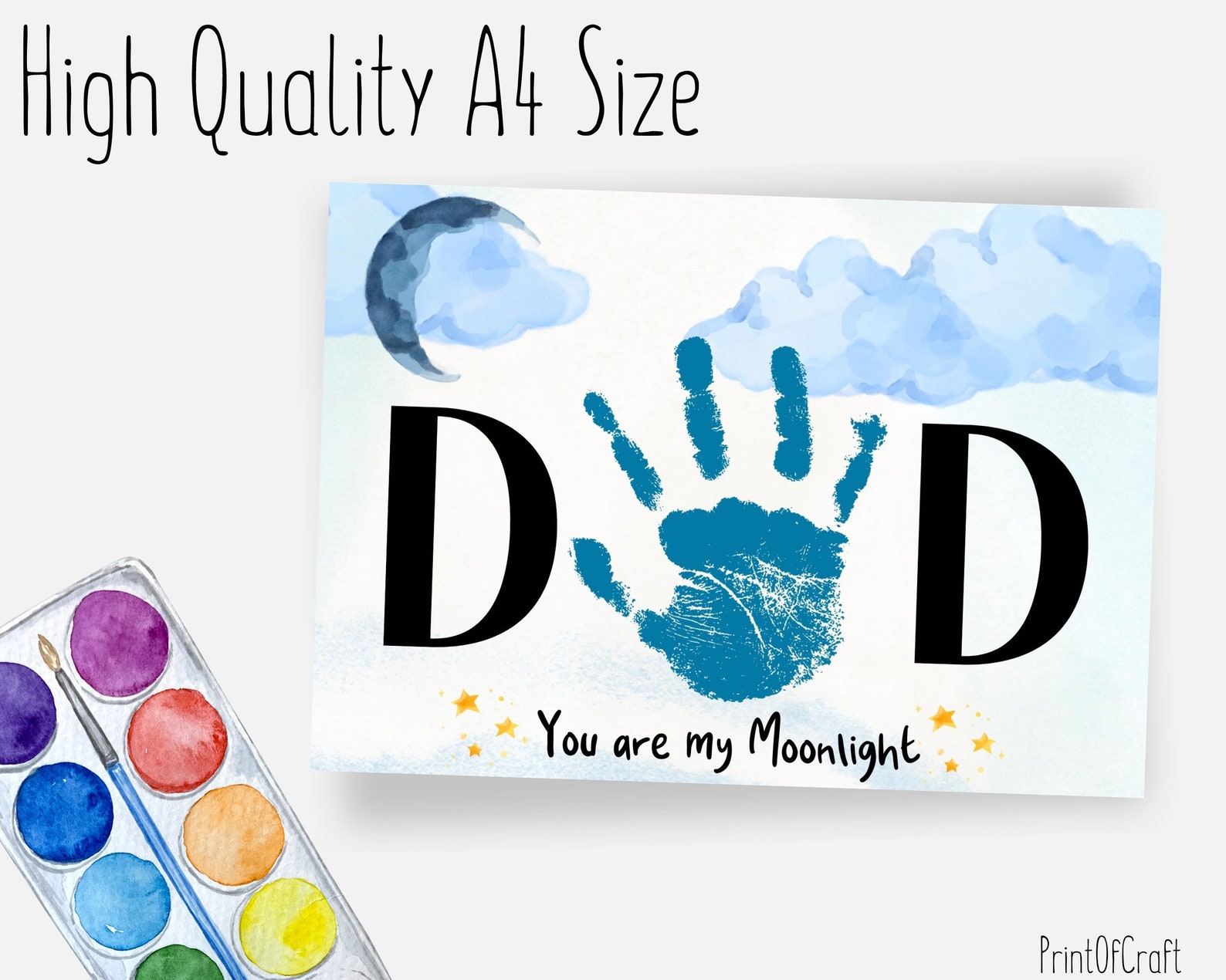 Father's Day Dad Handprint Footprint Art Craft Handprint - Etsy