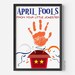 April Fools Day Craft Handprint Art, Toddler 1st April Keepsake, April ...
