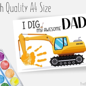 Fathers Day Craft Handprint Art, Father's Day Dad Handprint Footprint ...