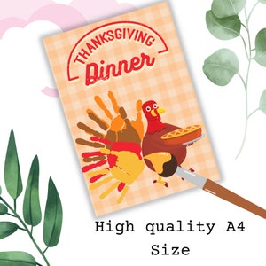 Thanksgiving Handprint Footprint Craft Bundle, Fall Printable Footprint ...