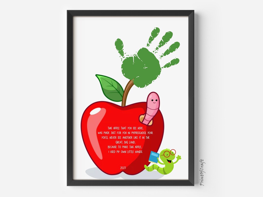 First Day of Preschool Handprint Art, First Day of School, Handprint ...