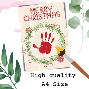 Christmas Handprint Art Craft, DIY Printable Christmas Handprint ...