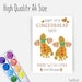 Christmas Gingerbread Footprint Craft, Printable Christmas Handprint ...